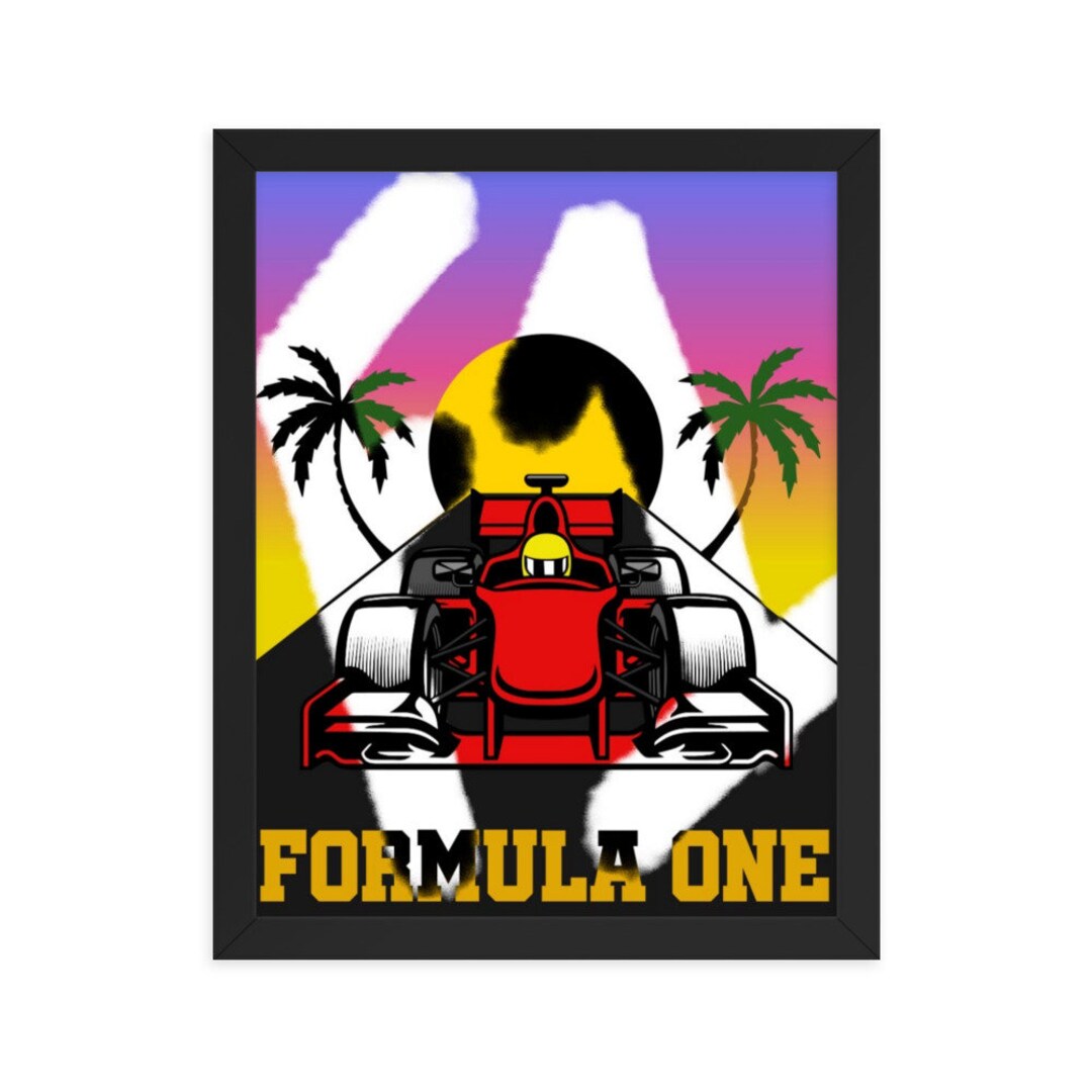 Formula One Sunset Poster: Framed Photo Paper Poster 11”x14” - Etsy