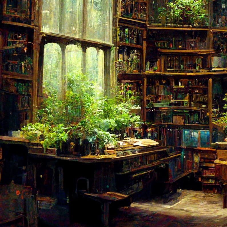 Antique Botanical Library Art Print | Vintage Wall Art | Victorian Home ...