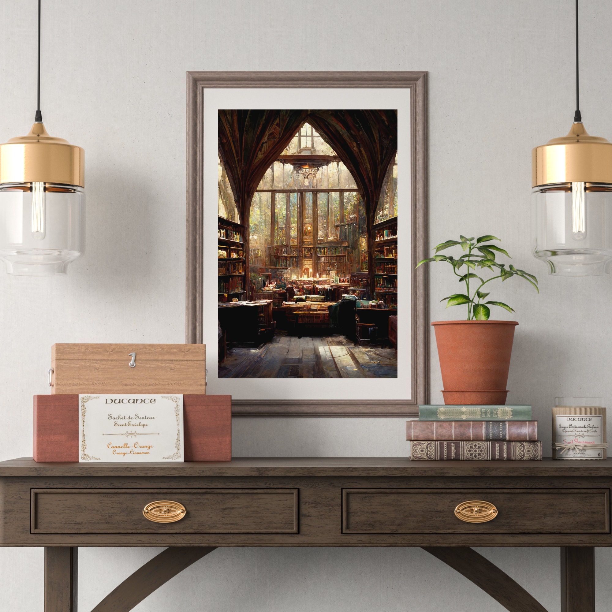 Antique Library Art Print | Vintage Wall Art | Victorian Home Decor ...