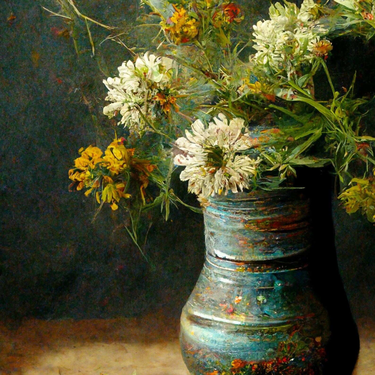 Rustic Flower Art Print Floral Wall Art Vintage Home Decor Antique ...