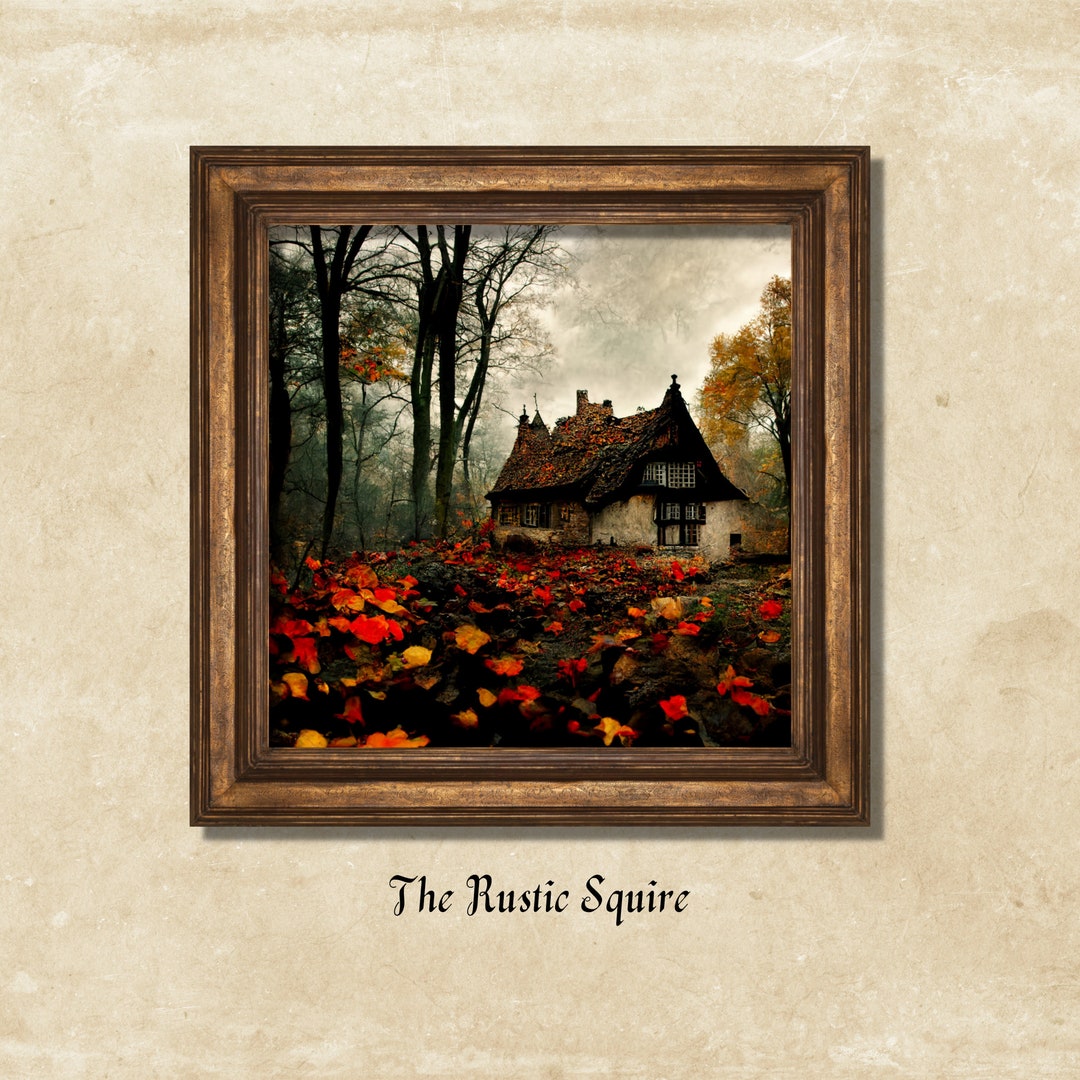 Rustic Cottage Print | Medieval Fantasy House | Tudor Architecture ...