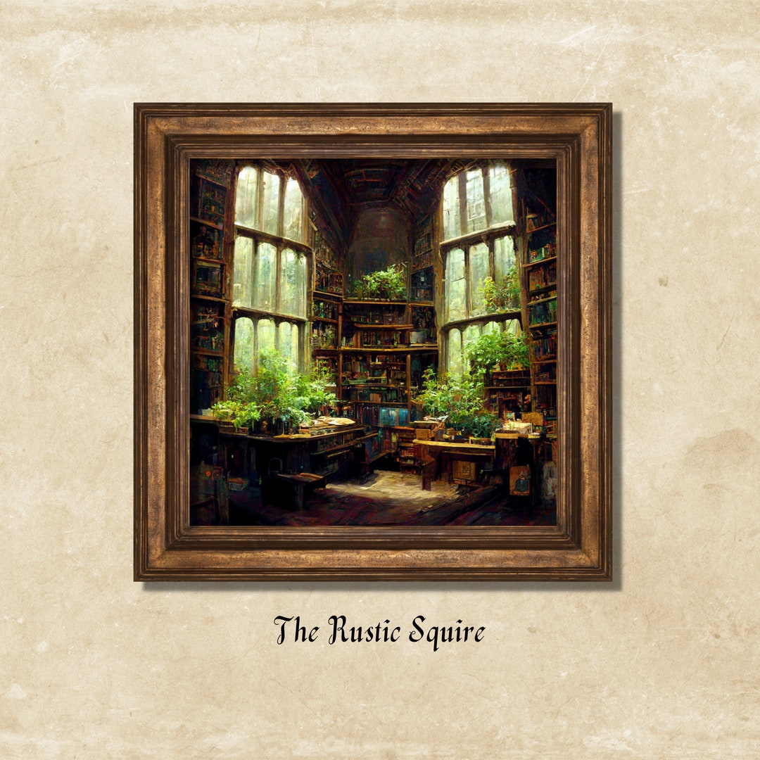 Antique Botanical Library Art Print | Vintage Wall Art | Victorian Home ...