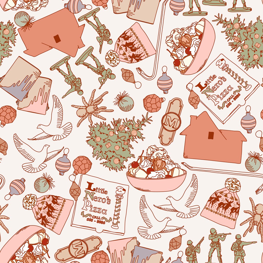 Hand Drawn Whimsical Wrapping Paper | Home Alone - Etsy