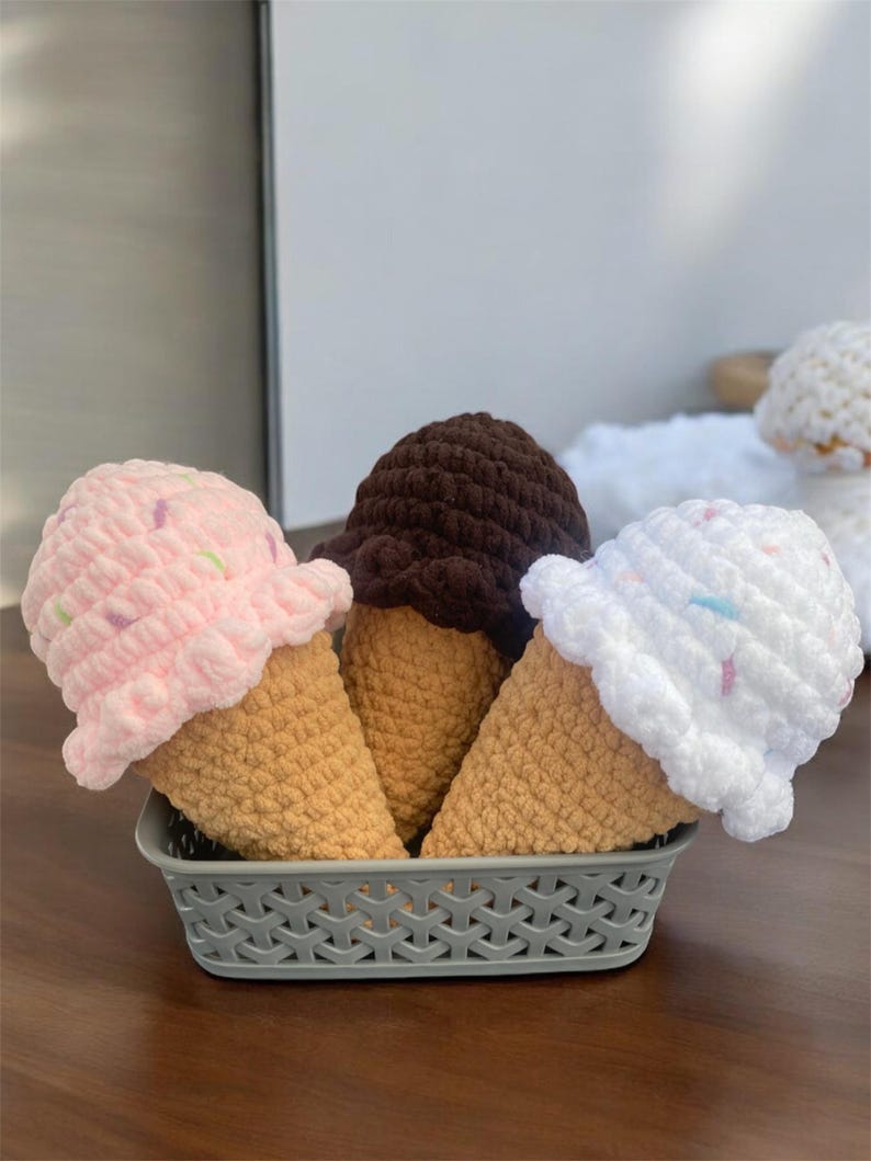 No Sew* Crochet Ice Cream Cone Pattern - Etsy