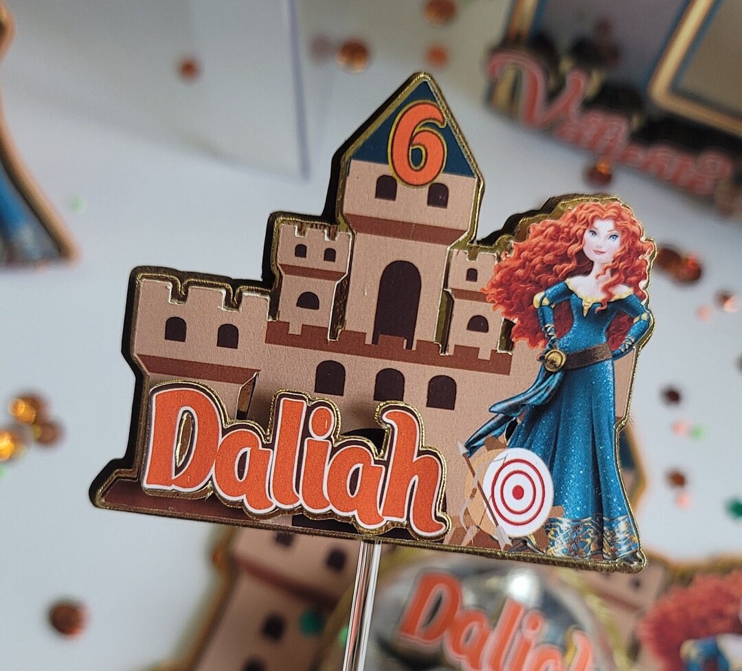 Brave Cupcake Topper/ Merida Cupcake Topper/ Brave Cupcake Topper/party ...