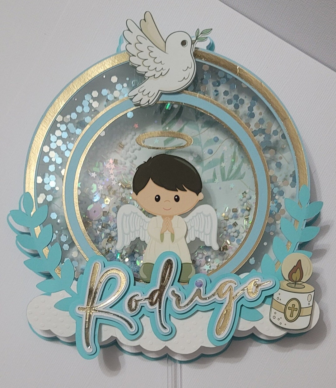 Baptism Cake Topper Shaker/cake Topper Baptism/religious Baptism ...