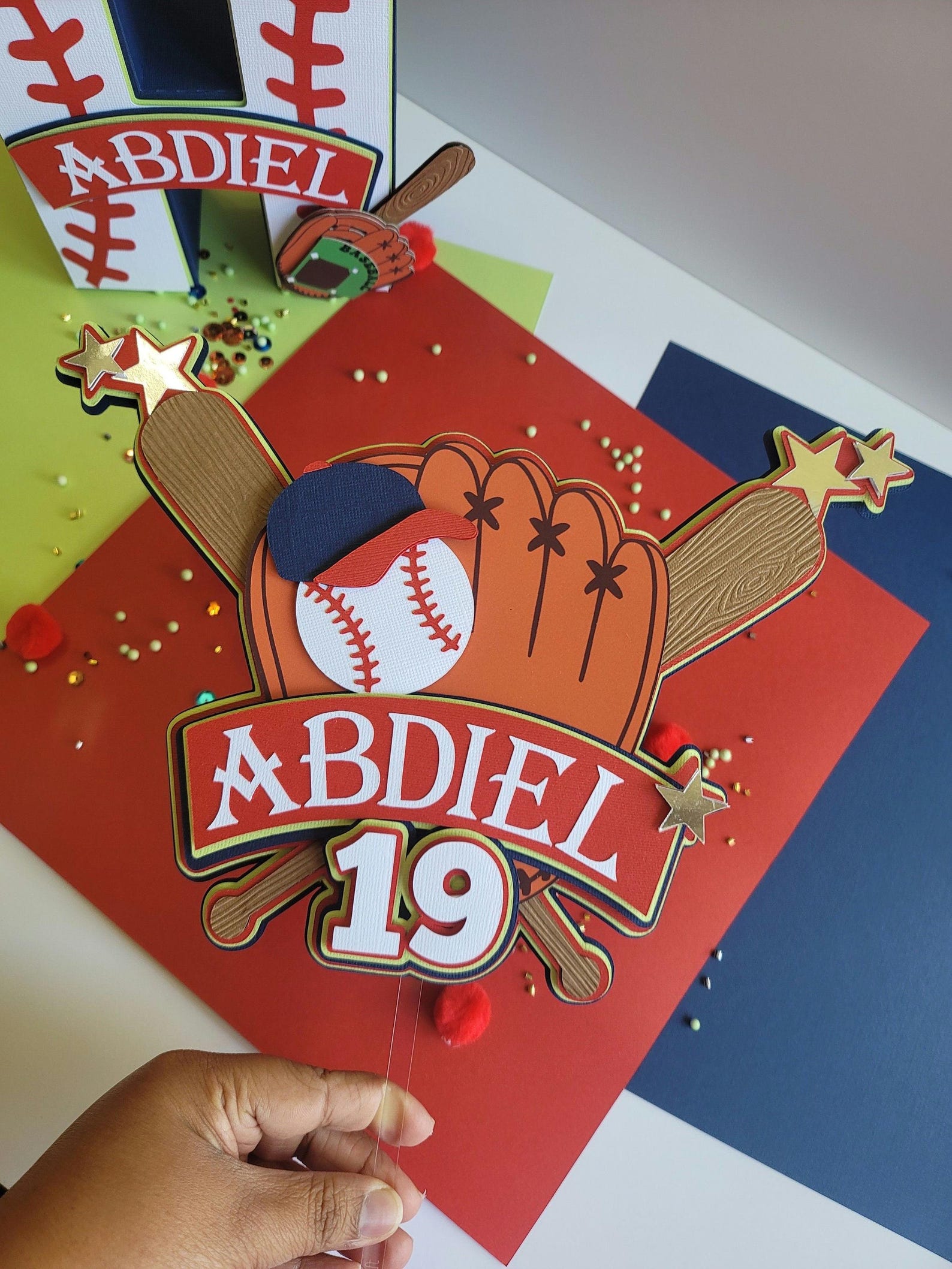 Baseball Cake Topper/topper Cake Baseball/topper for Baseball Cakes ...