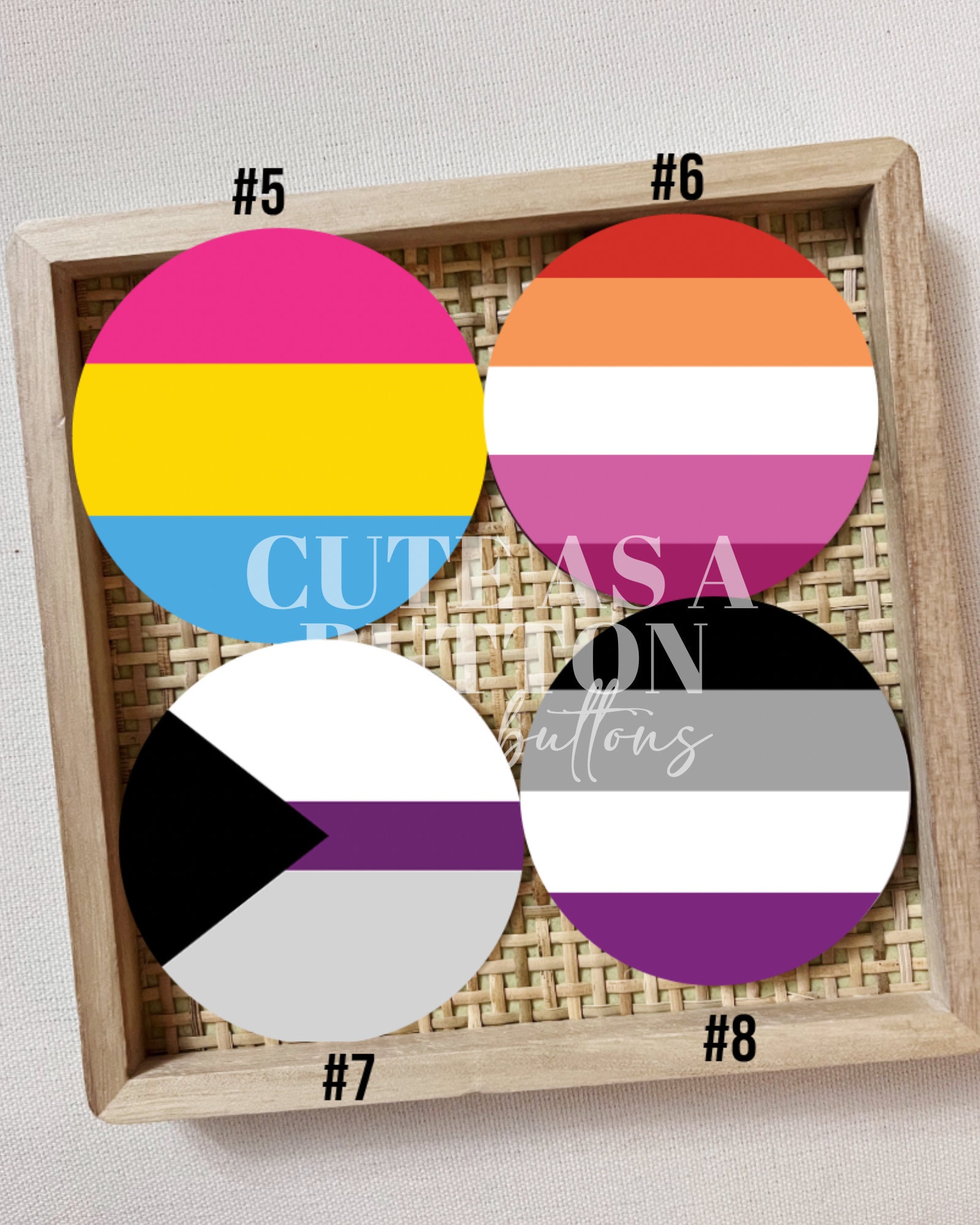 LGBTQ Pride Flag Buttons Pride Buttons Gay Pride Buttons Pride Parade ...