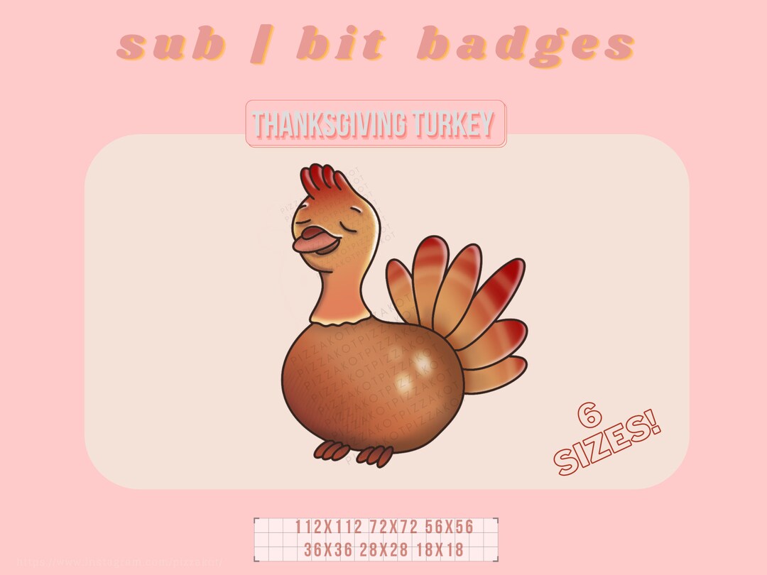Cute ~ THANKSGIVING LURKY TURKEY ~ Twitch Emotes | Twitch Graphics ...
