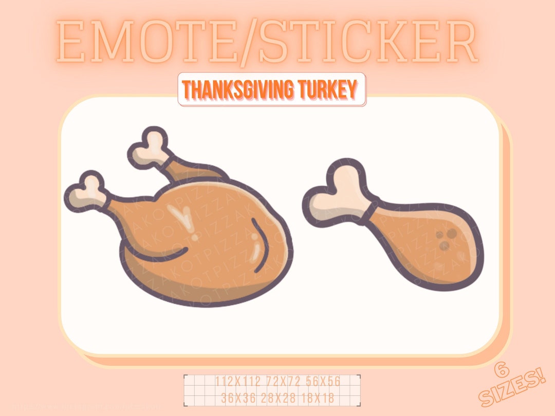 Cute ~ THANKSGIVING LURKY TURKEY ~ Twitch Emotes | Twitch Graphics ...