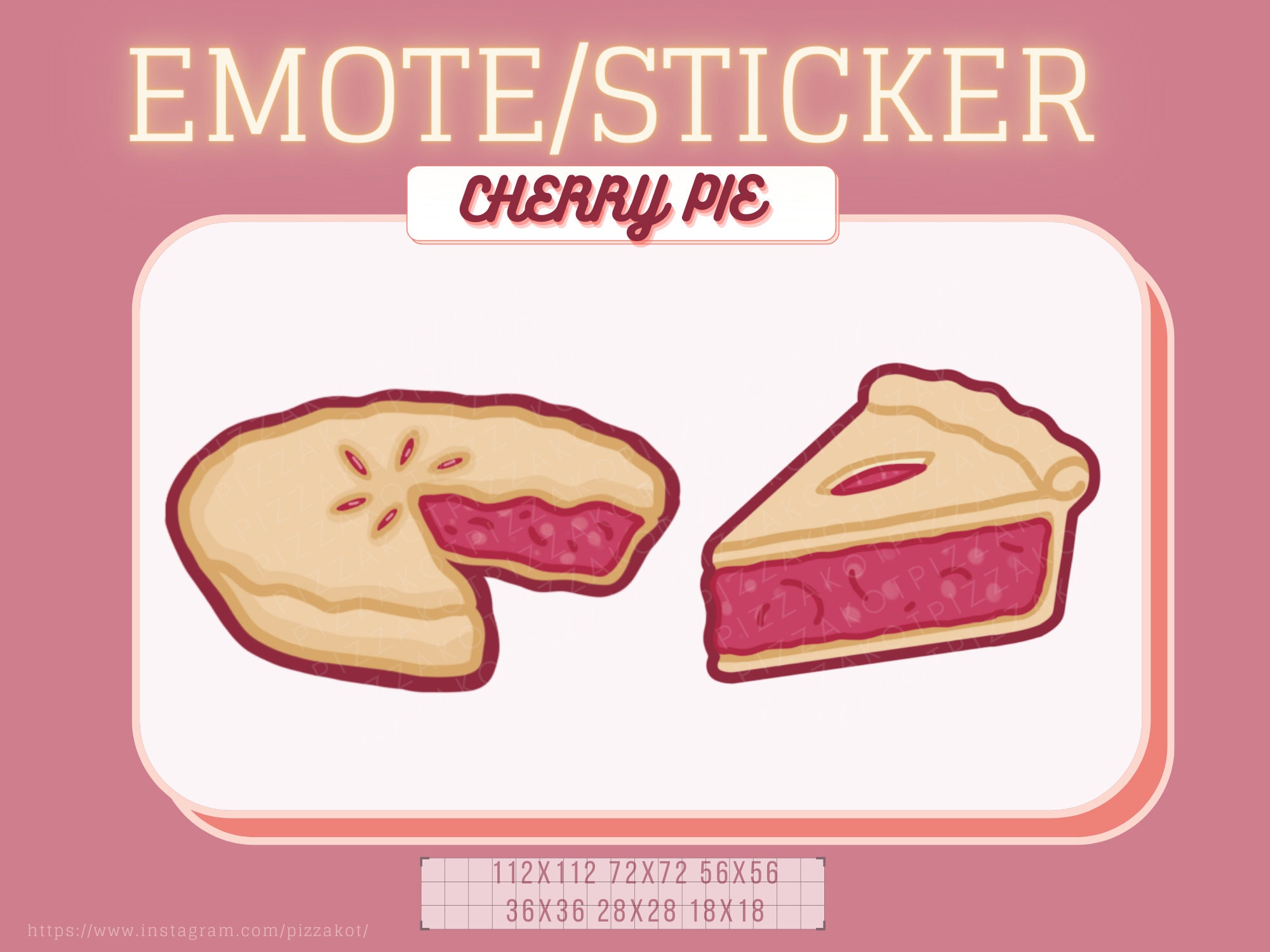 CUTE ~ CHERRY PIE ~ Twitch Emotes | Twitch Graphics | Youtube | Discord ...