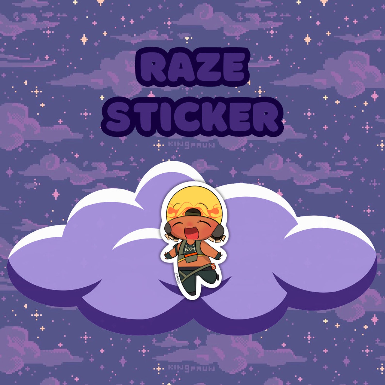 Raze Valorant Waterproof Vinly Die-cut Sticker - Etsy