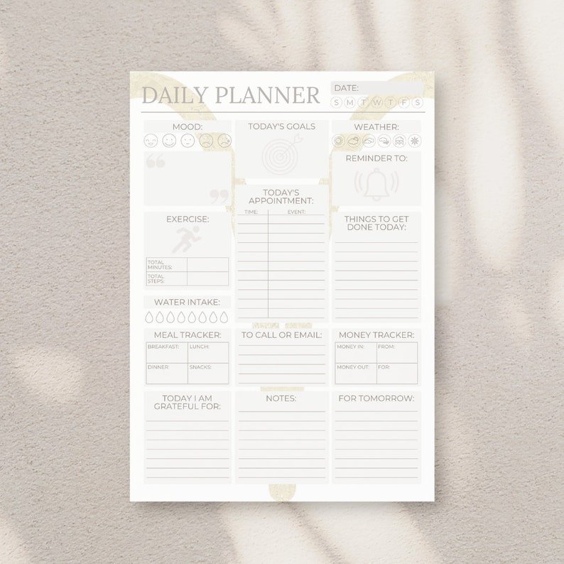 Aries Themed Daily Planner, Daily Meal Tracker, Gratitude Journal ...