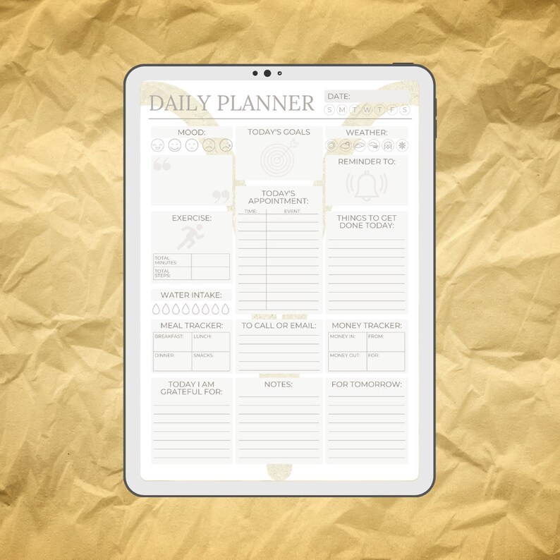 Aries Themed Daily Planner, Daily Meal Tracker, Gratitude Journal ...