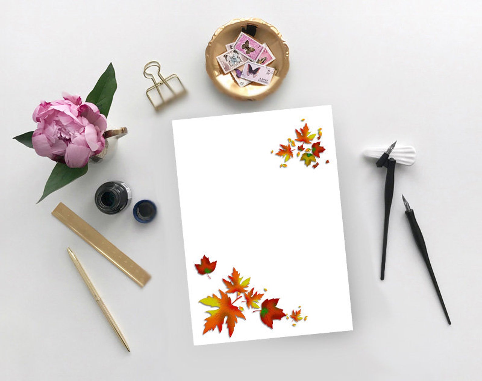 Printable Stationery Set of 16 Lined and Unlined Sheets Paper - Etsy