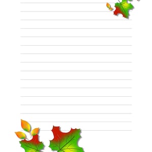 Printable Stationery Set of 16 Lined and Unlined Sheets Paper - Etsy