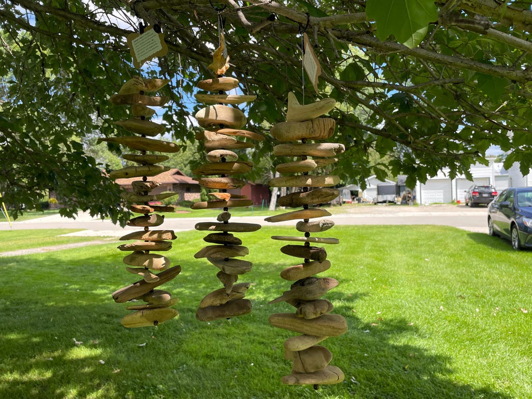 Driftwood Valhalla Ladder #V0157: 20 Inch W/stone Beads, Norse ...