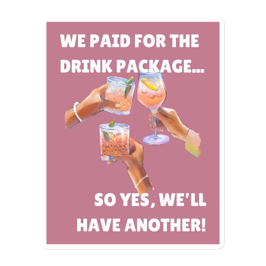Girls Trip Cruise / Drink Package 6in X 6in Pink Cabin Stateroom Door ...