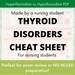 Thyroid Disorders Cheat Sheet for Nursing Students! Made by a Nursing Student! - Etsy Canada