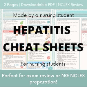 Hepatitis Cheat Sheets PDF for Nursing Students Made by a Nursing ...