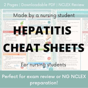 Hepatitis Cheat Sheets PDF for Nursing Students! Made by a Nursing ...