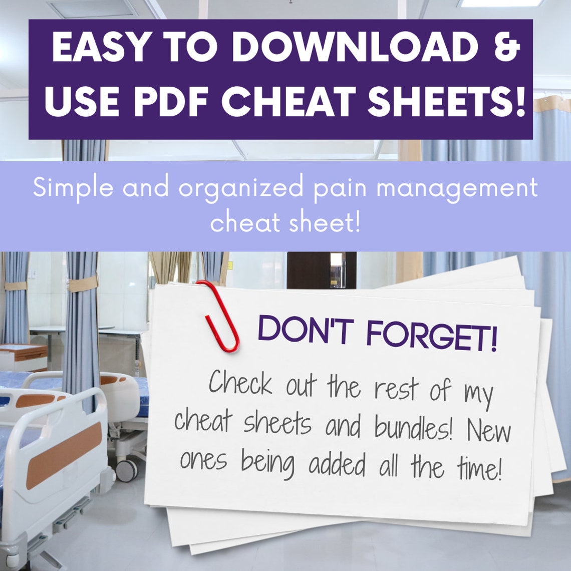Pain Management Cheat Sheet PDF for Nursing Students Made by a Nursing ...