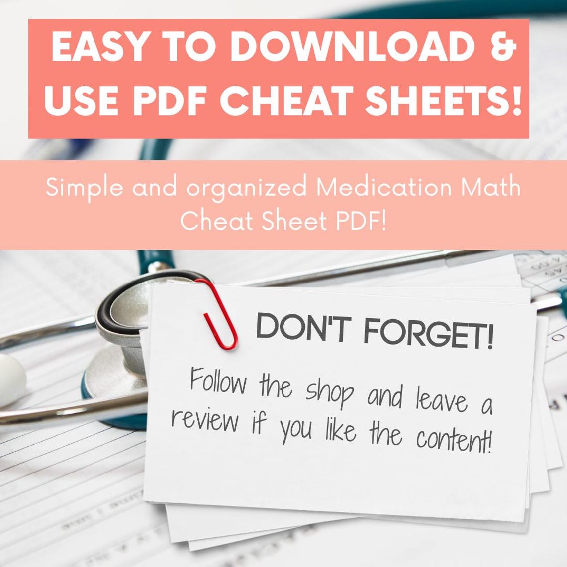 Medication Math Cheat Sheet for Nursing Students! Made BY a Nursing ...