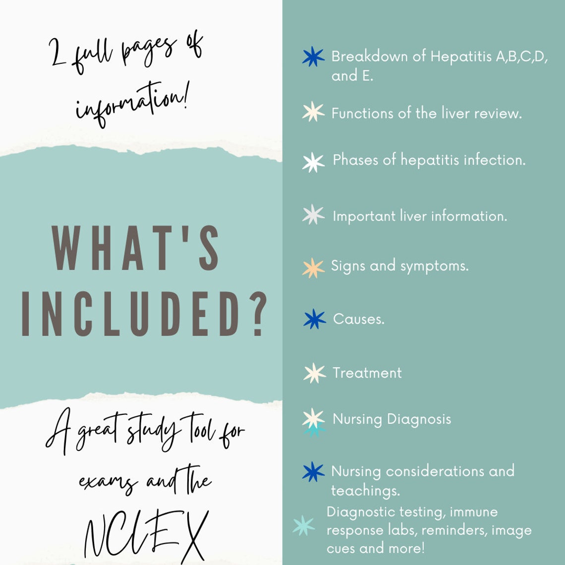 Hepatitis Cheat Sheets PDF for Nursing Students Made by a Nursing ...