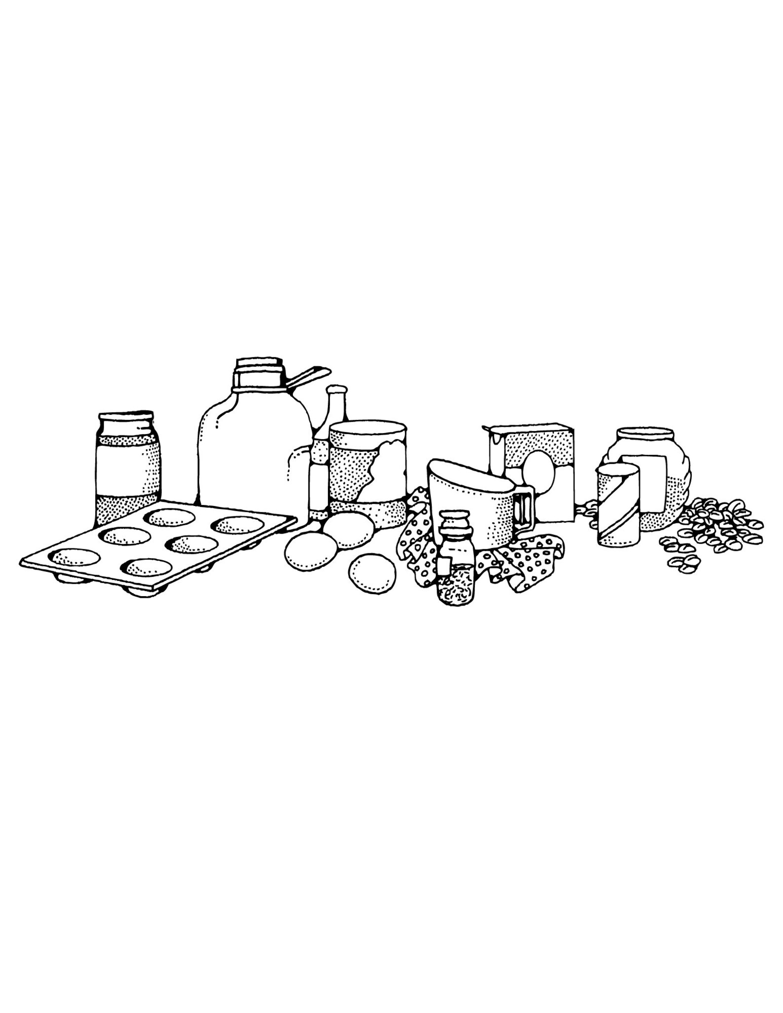 10 Printable Pages of Cooking and Baked Goods for Coloring Fun - Etsy