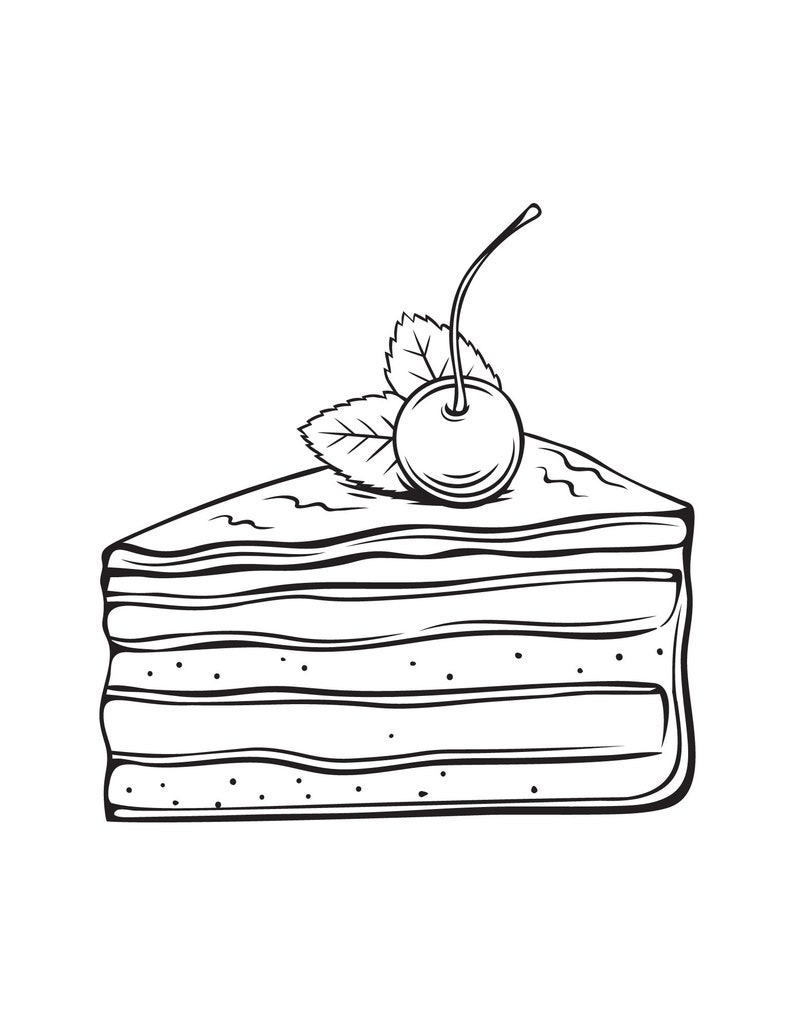 10 Printable Pages of Cooking and Baked Goods for Coloring Fun - Etsy