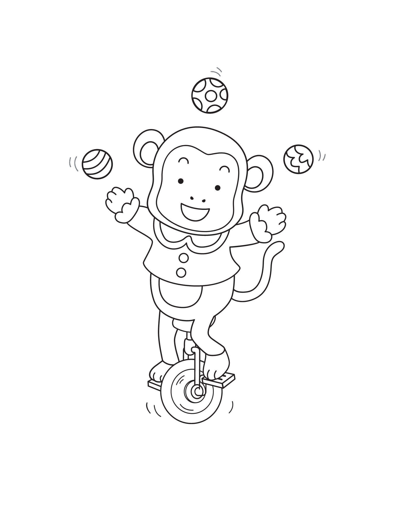 5 Printable Coloring Pages of Monkeys for Coloring - Etsy