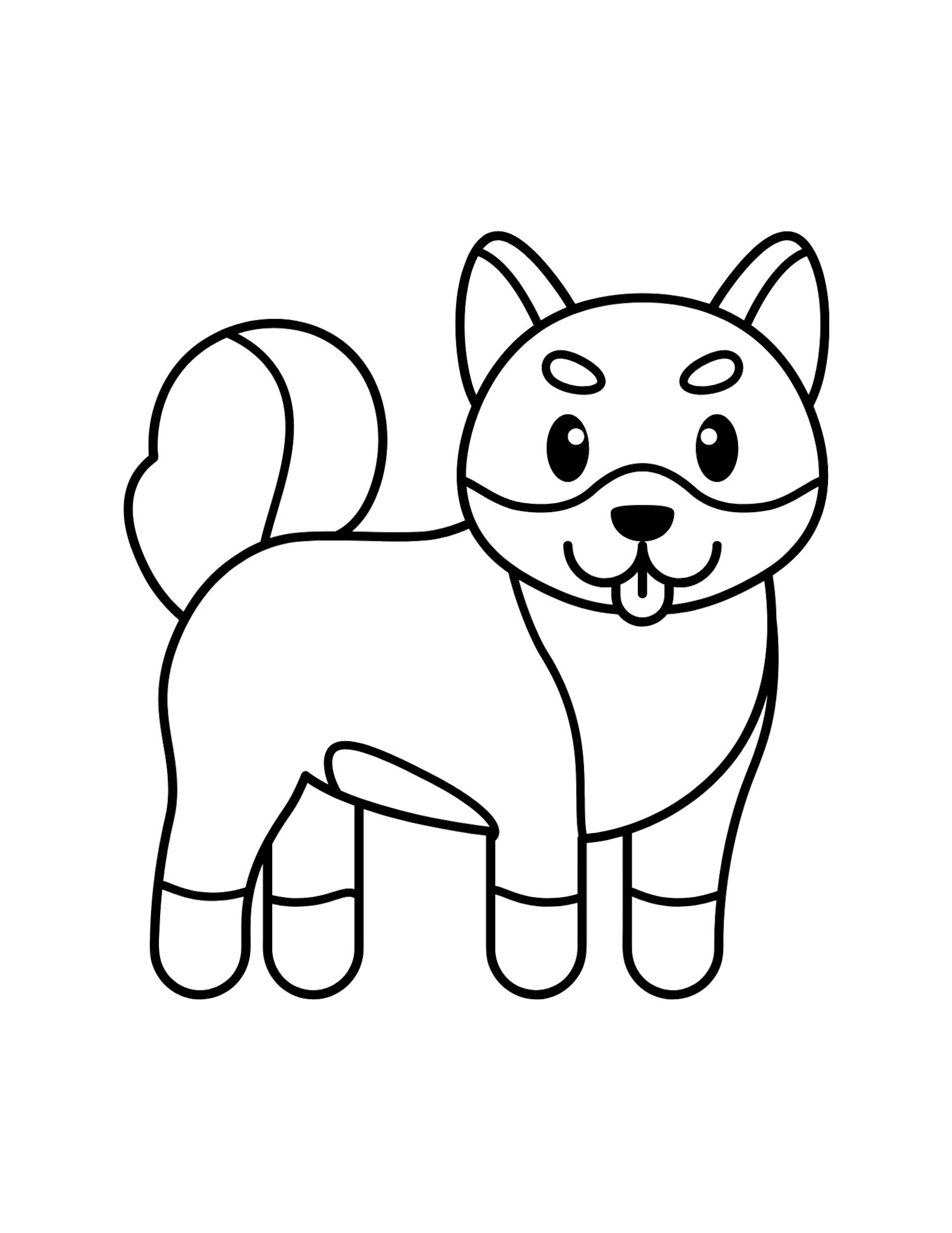 5 Printable Coloring Pages of Dogs for Coloring - Etsy