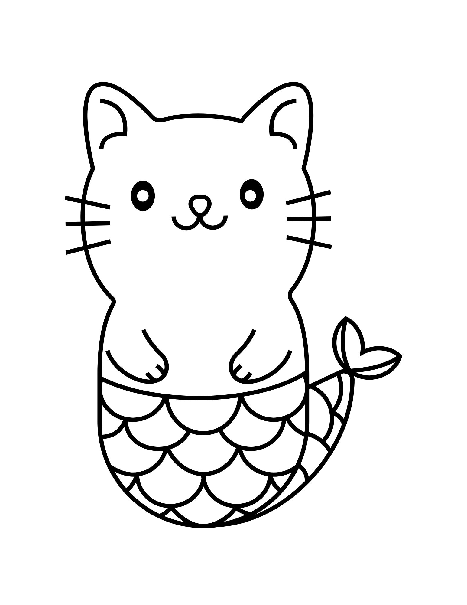 10 Printable Pages of Cats for Coloring Fun - Etsy