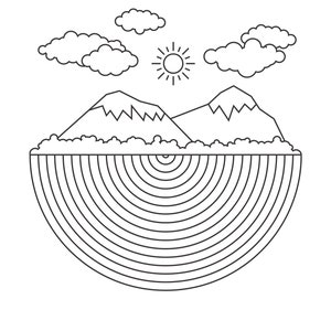 5 Printable Pages of Nature Theme for Coloring Fun - Etsy