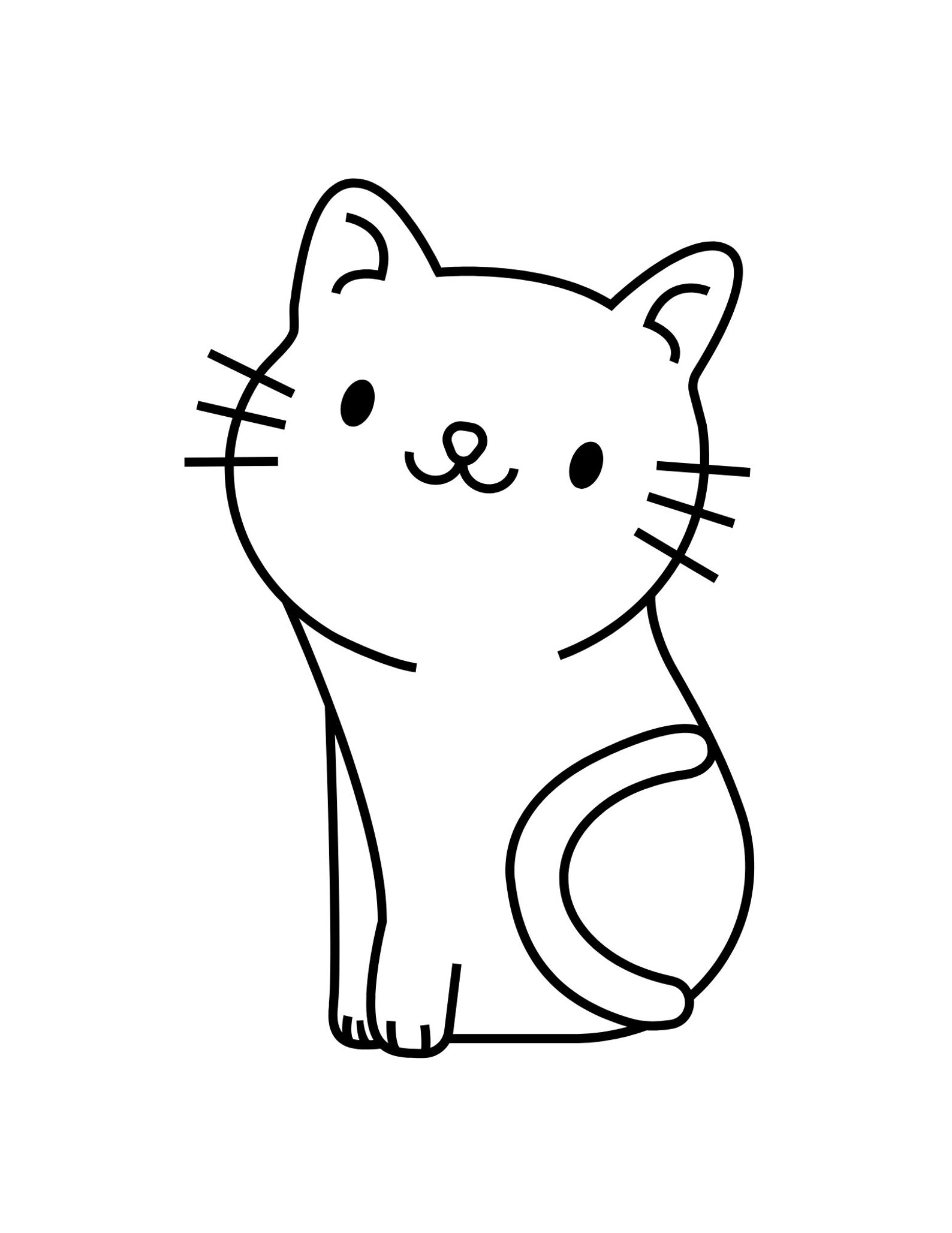 10 Printable Pages of Cats for Coloring Fun - Etsy