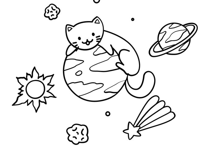 10 Printable Pages of Cats for Coloring Fun - Digital Prints - Etsy Canada