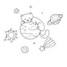 5 Printable Cats in Space Coloring Pages - Etsy