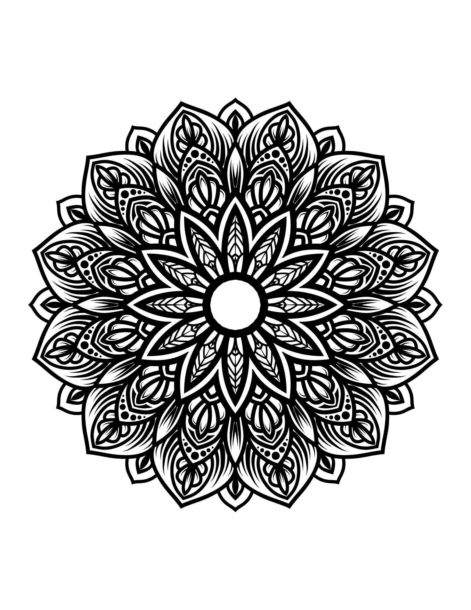 15 Pages Adult Coloring Book Mandala's - Etsy