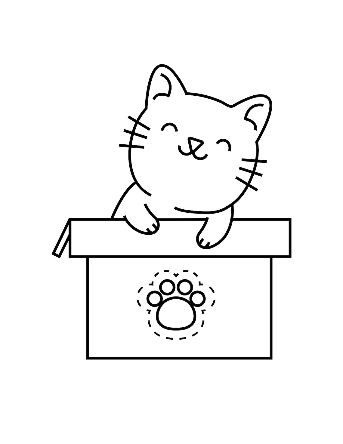 10 Printable Pages of Cats for Coloring Fun - Etsy