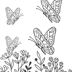 5 Printable Pages of Nature Theme for Coloring Fun - Etsy
