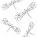 5 Digital Coloring Pages of Dragonfly's - Etsy