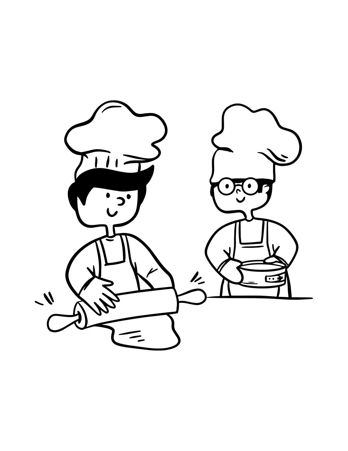 10 Printable Pages of Cooking and Baked Goods for Coloring Fun - Etsy