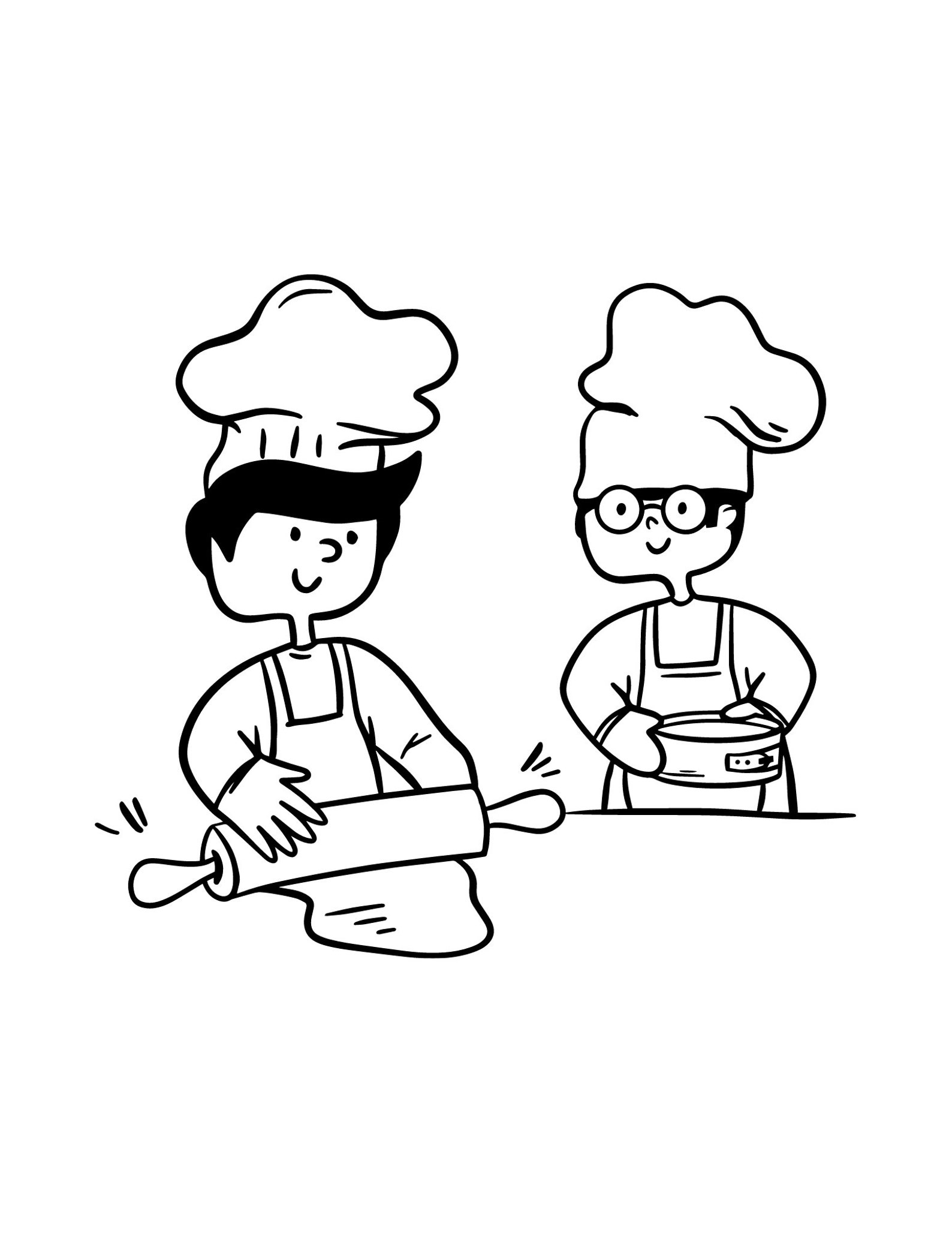 10 Printable Pages of Cooking and Baked Goods for Coloring Fun - Etsy