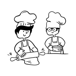 10 Printable Pages of Cooking and Baked Goods for Coloring Fun - Etsy