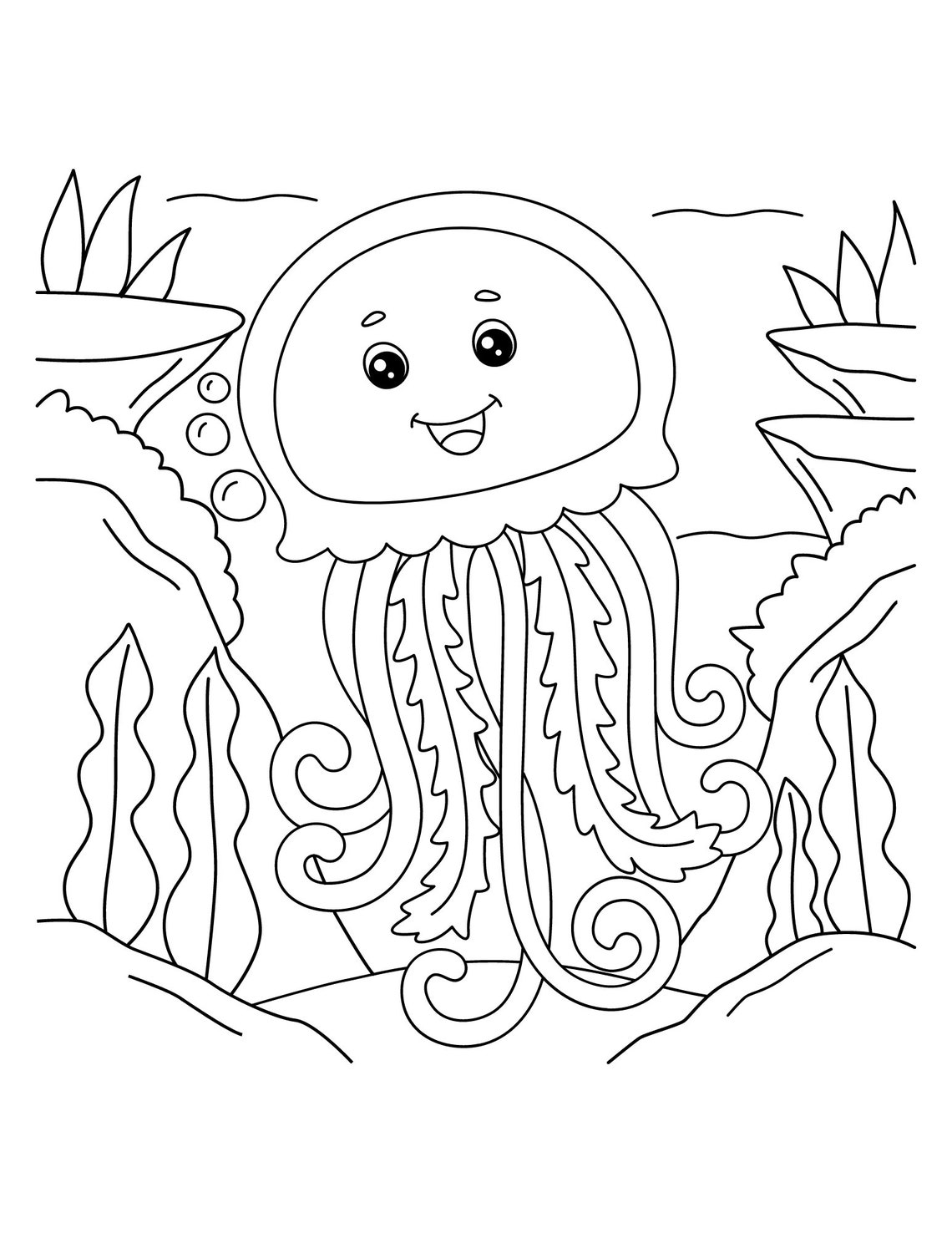 5 Printable Coloring Pages of Sea Animals - Etsy
