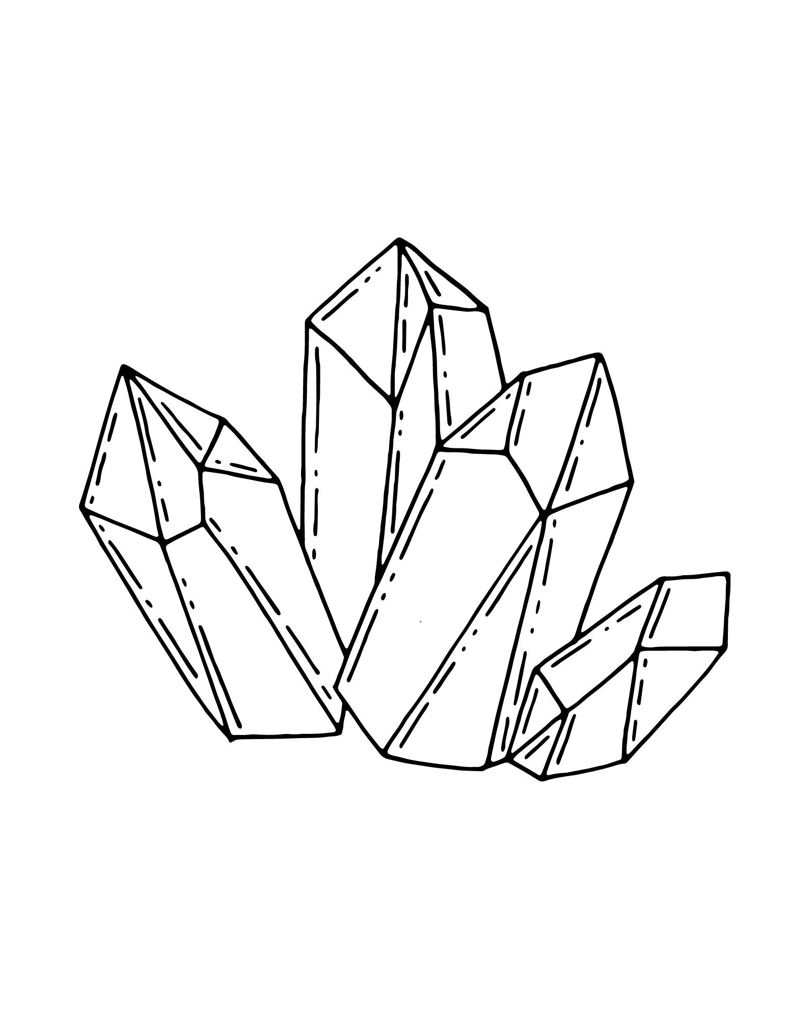 5 Printable Pages of Crystals for Coloring - Etsy