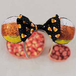 Halloween Candy Corn Inspired Head Band Halloween Ears - Etsy