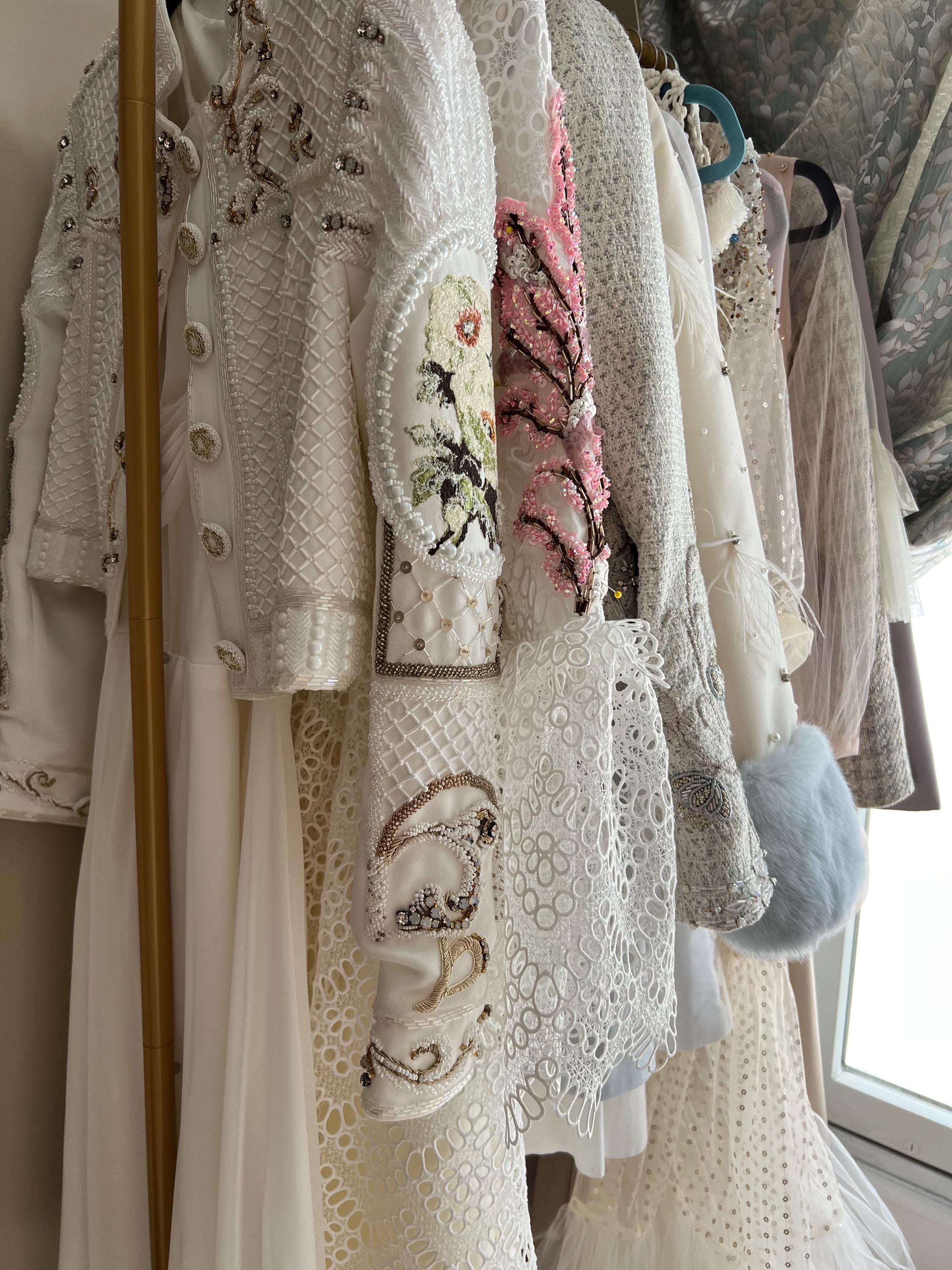 White Embroidery Jacket - Etsy