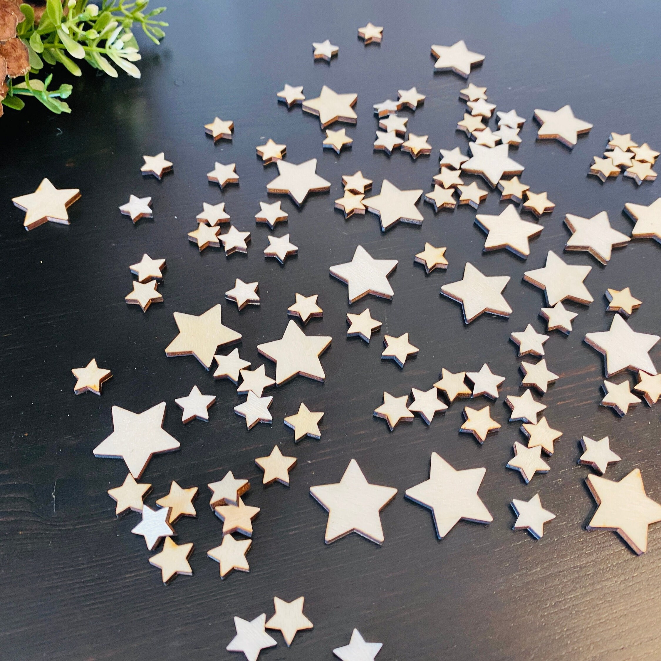 Mini Stars Wood Confetti: Perfect for DIY Crafts & Festive Decor Wood ...