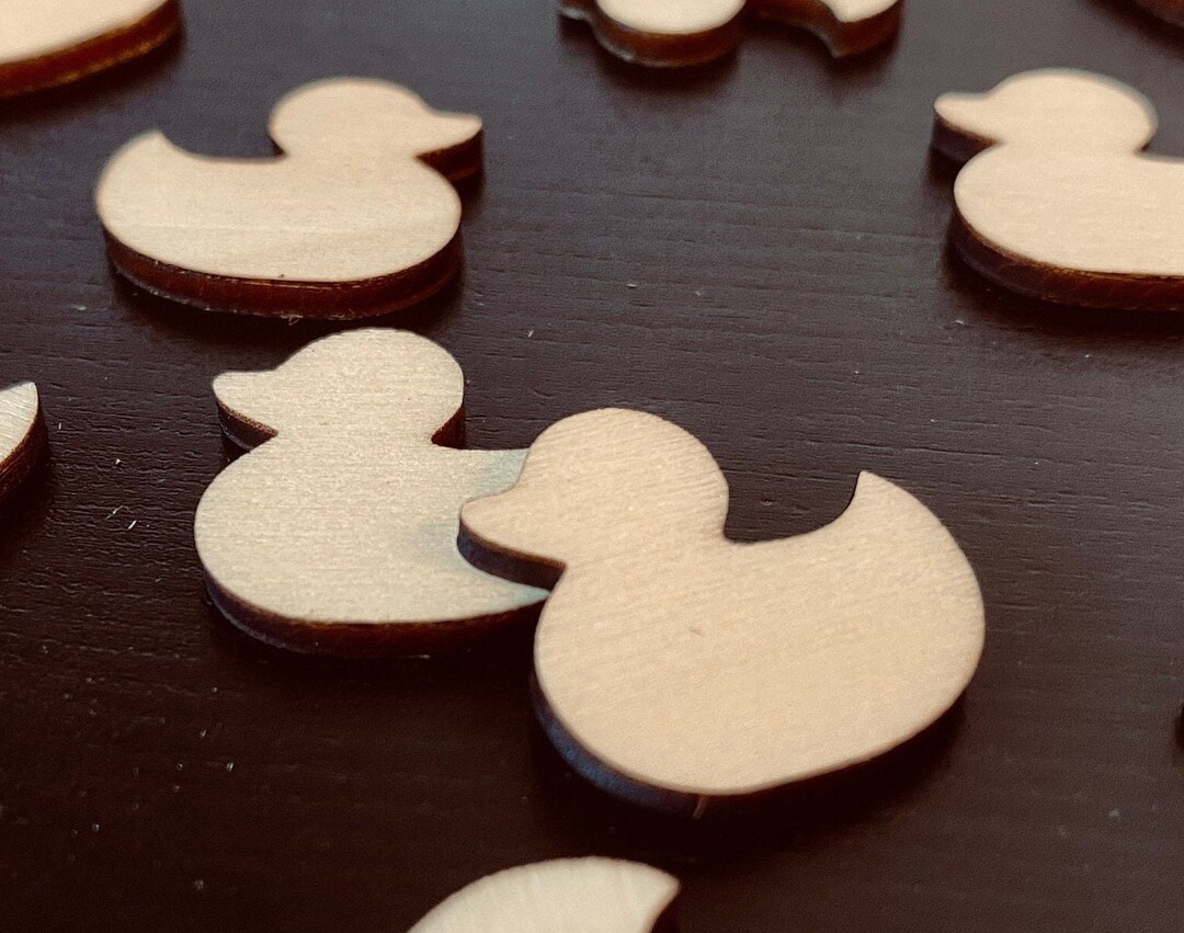 Mini Duck Table Confetti 50 PCS Unfinished Wood Cutouts, for Table ...